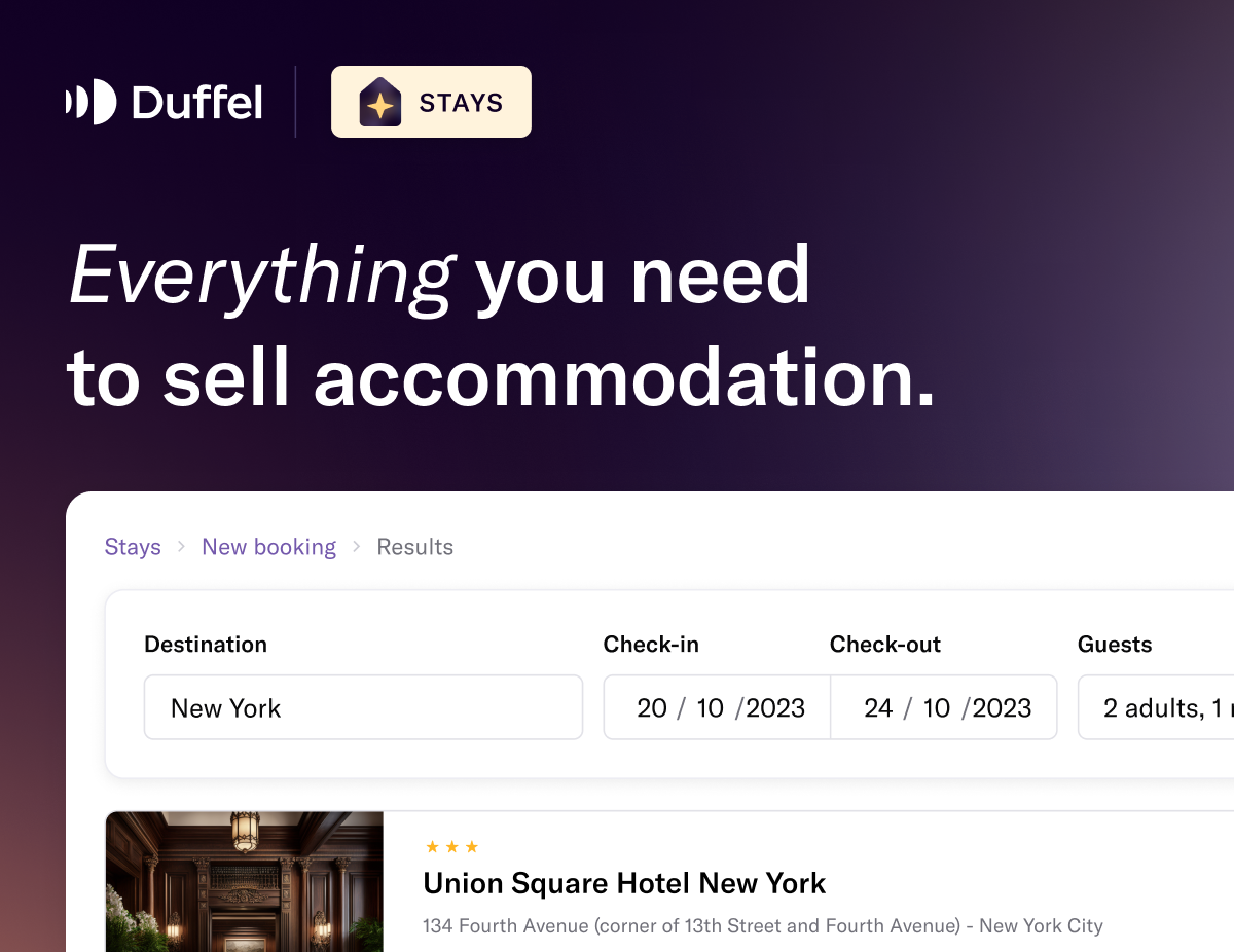 Introducing Duffel Stays: The fastest way to sell accommodation | Duffel