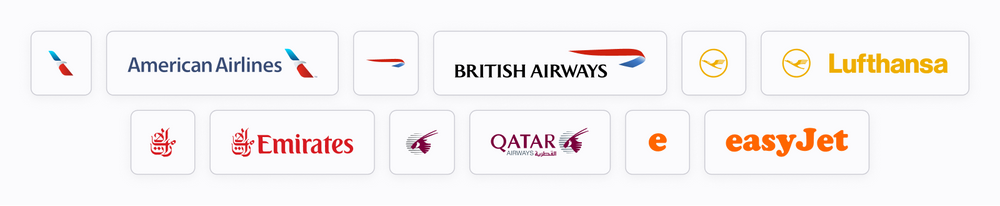 Get high-quality, brand-compliant airline logos in our Flights API